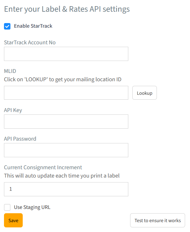 How to set up StarTrack – Starshipit Support Centre | Setup, FAQs & Guides