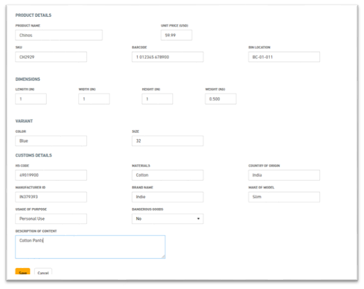 Product Catalogue – Starshipit