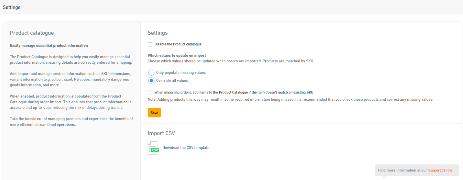 Product Catalogue – Starshipit