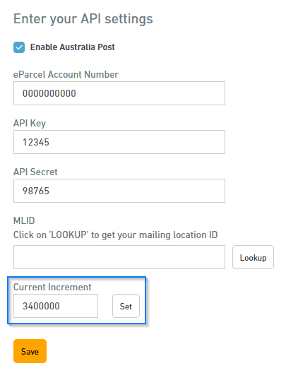 Using one Australia Post eParcel account ID in multiple Starshipit ...