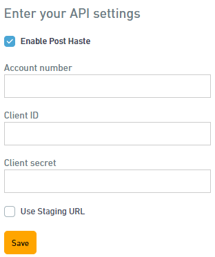 How to set up Post Haste – Starshipit